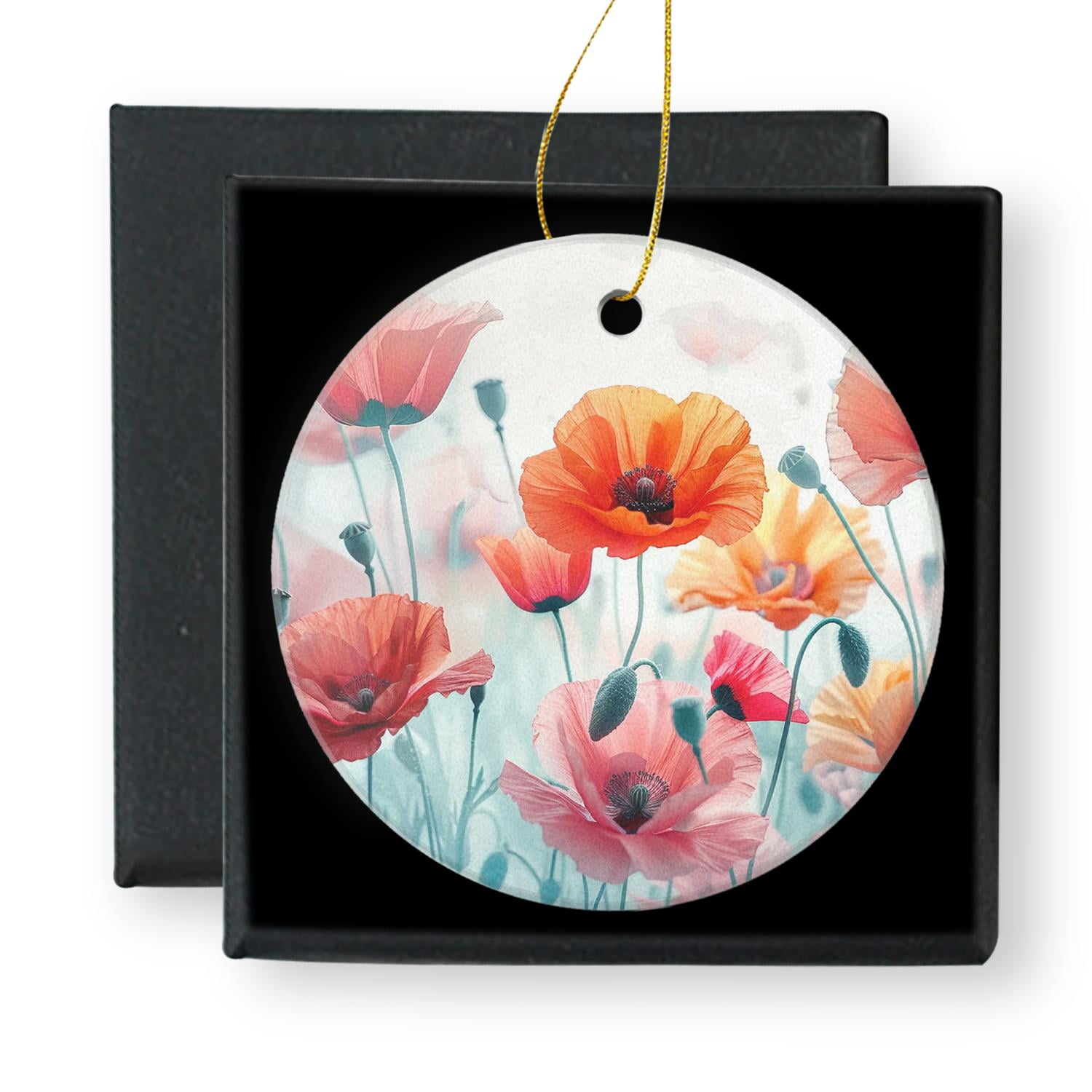 Ceramic Christmas Ornament Circle Pedent,Blue Shiny Earth in Space ...