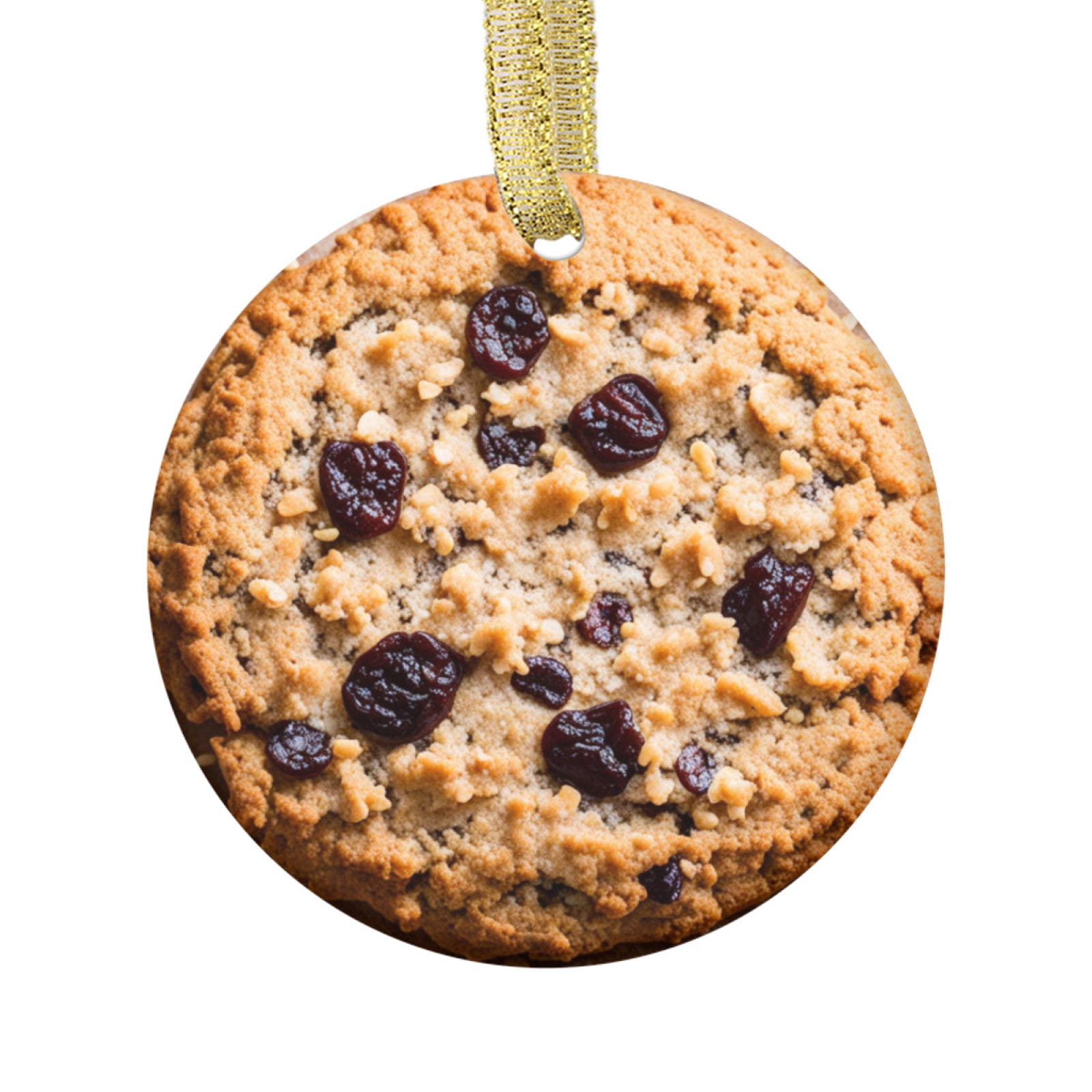 Ceramic Christmas Ornament (Flat Design - NOT 3D,) of a Oatmeal Raisin ...
