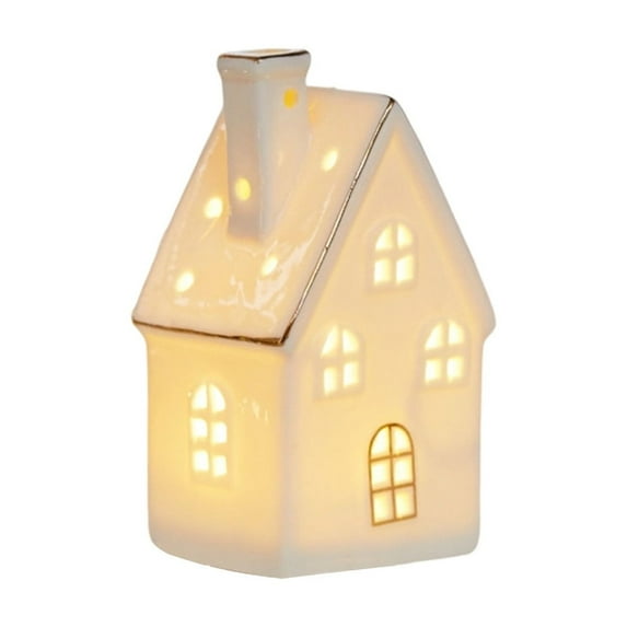 Ceramic Christmas Ornament - Luminous Scene Figure with Built-in ...