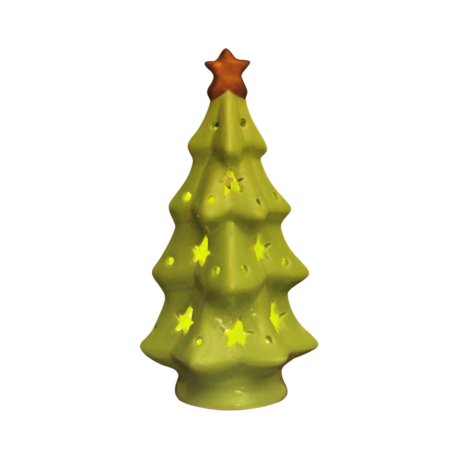 Ceramic Christmas Tree Desktop Ornament Household Decoration Small ...