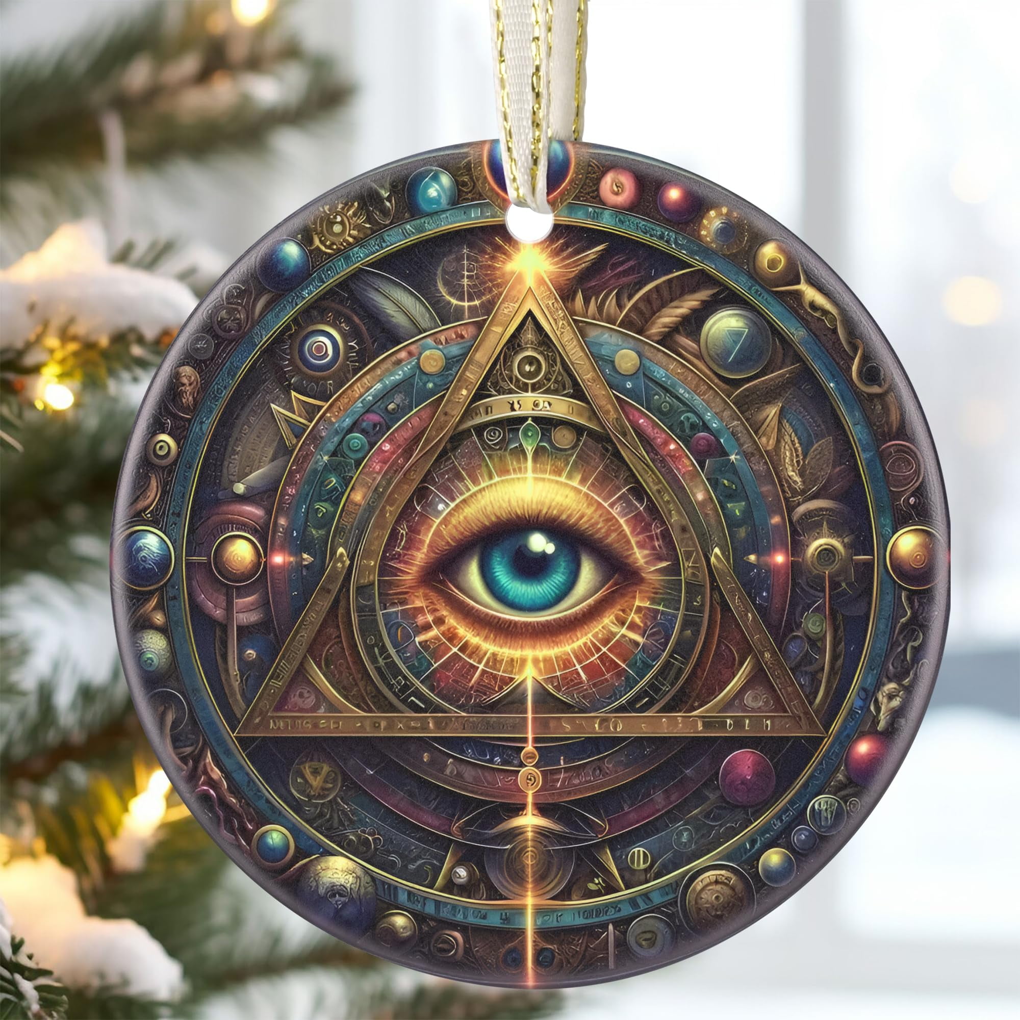 Ceramic Christmas Tree Ornament, Wisdom Eye Christmas Ornaments ...