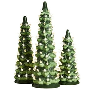 Miniature Lighted Christmas Trees