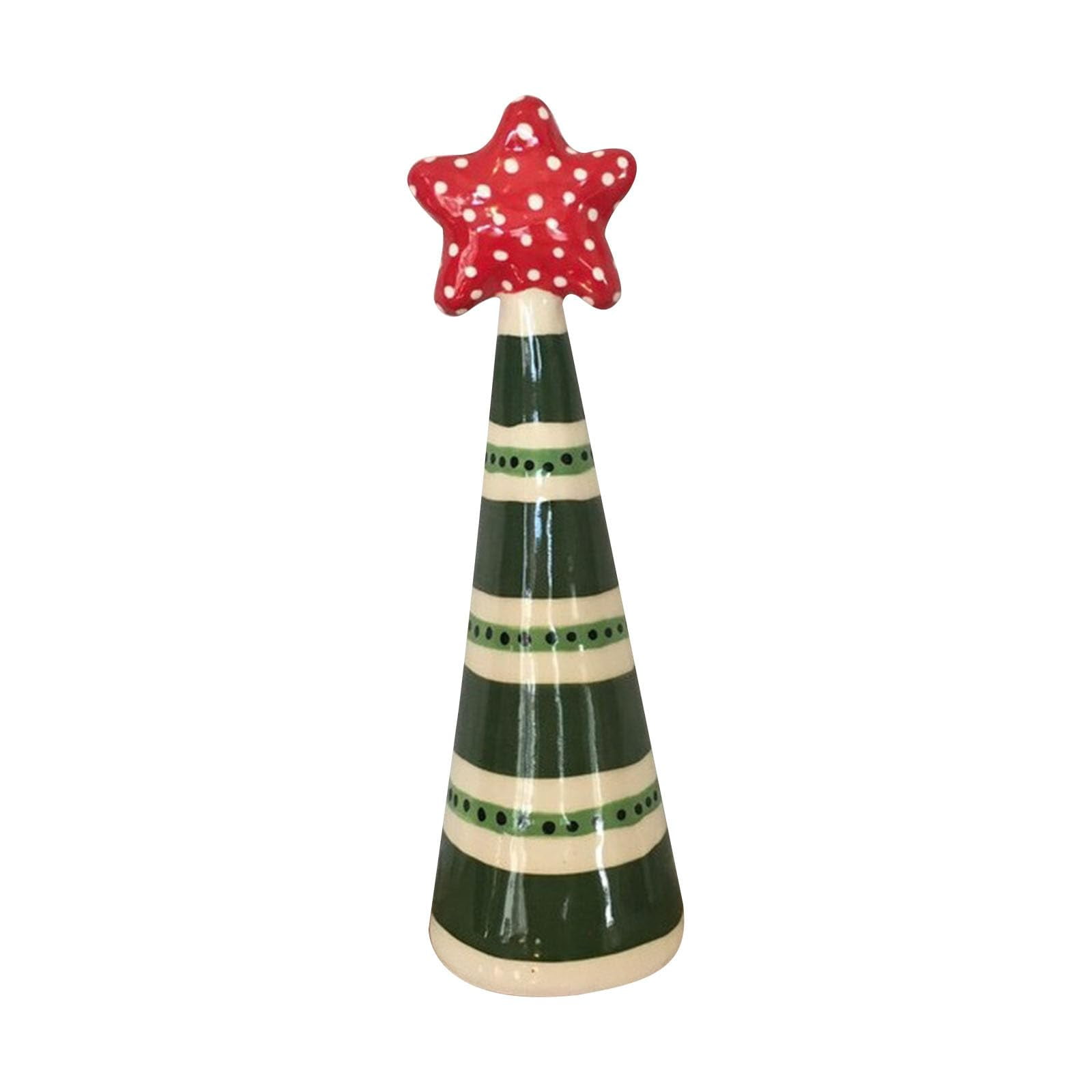 Ceramic Christmas Tree with Christmas Tree Topper, Hand Painted ...