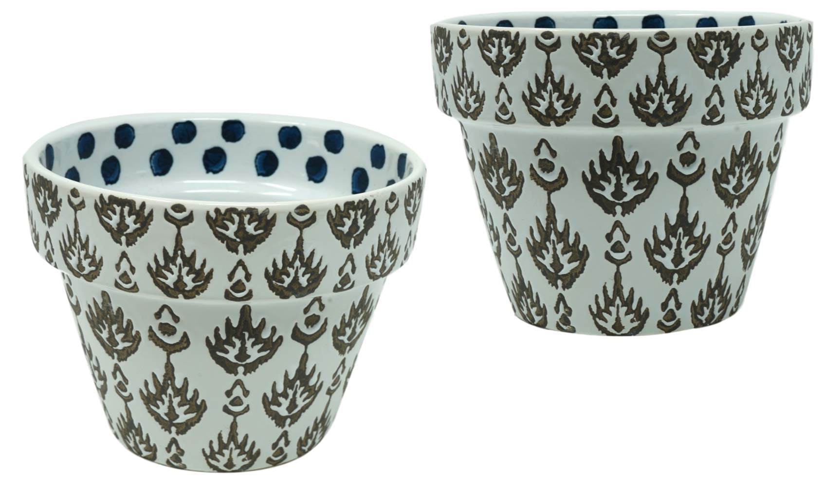 Ceramic Clay Pots (2 Pack, 5 in tall) - Garden, Patio, Flowers and ...
