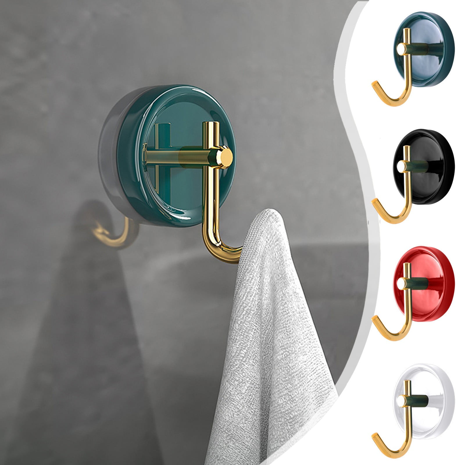 Ceramic Clothes Hook, Adhesive Bathroom Hook, Kitchen Hook, No Punching ...