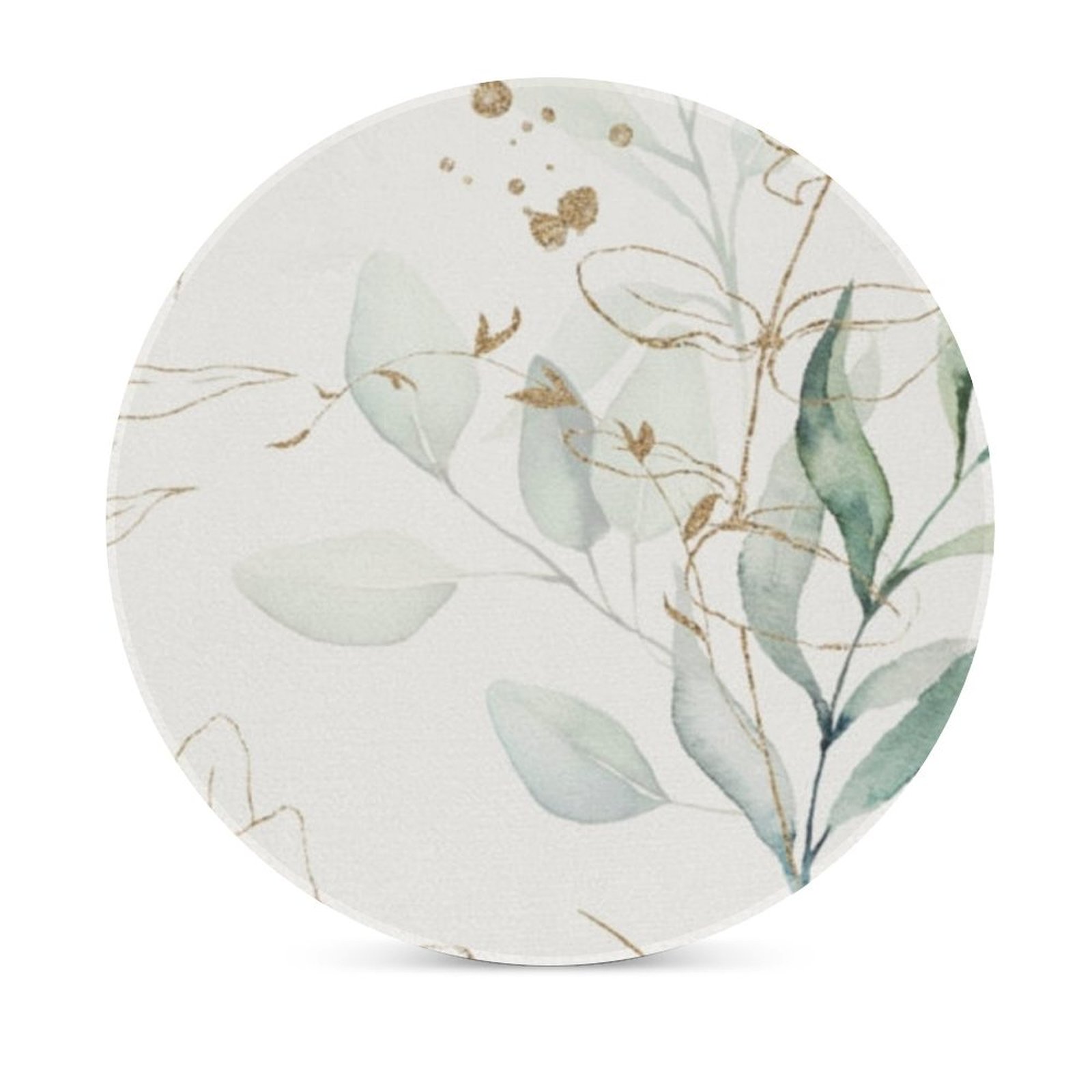 Ceramic Coaster Lake House Floral Botanical Green Beige Absorbent ...