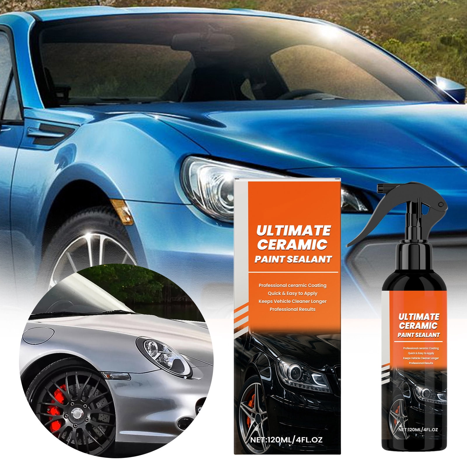 Ceramic Coated Paint Sealing Spray For Automotive 120ml Protective Film ...