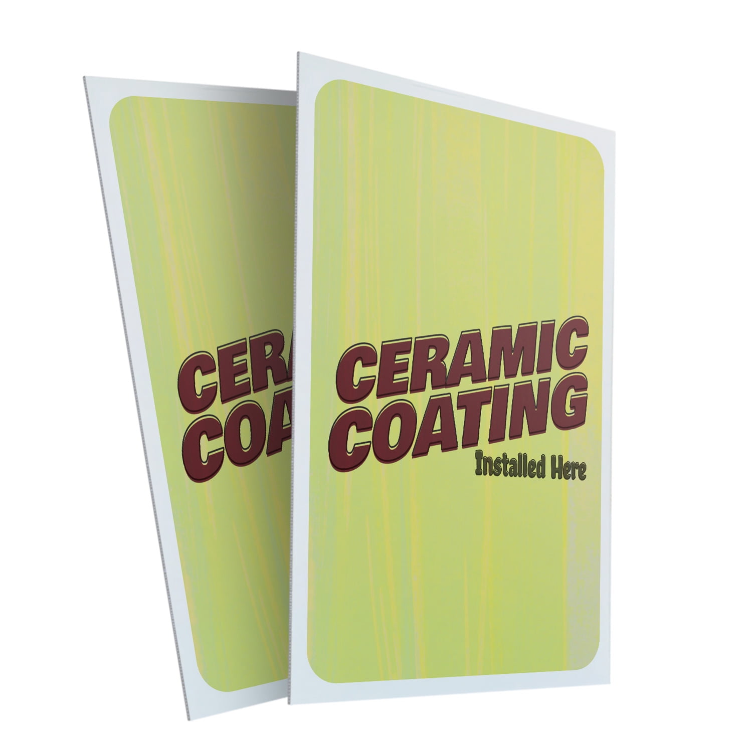 Ceramic Coating (2-PACK) 24" x 36" Plastic Signs | Sign Insert 4mm ...