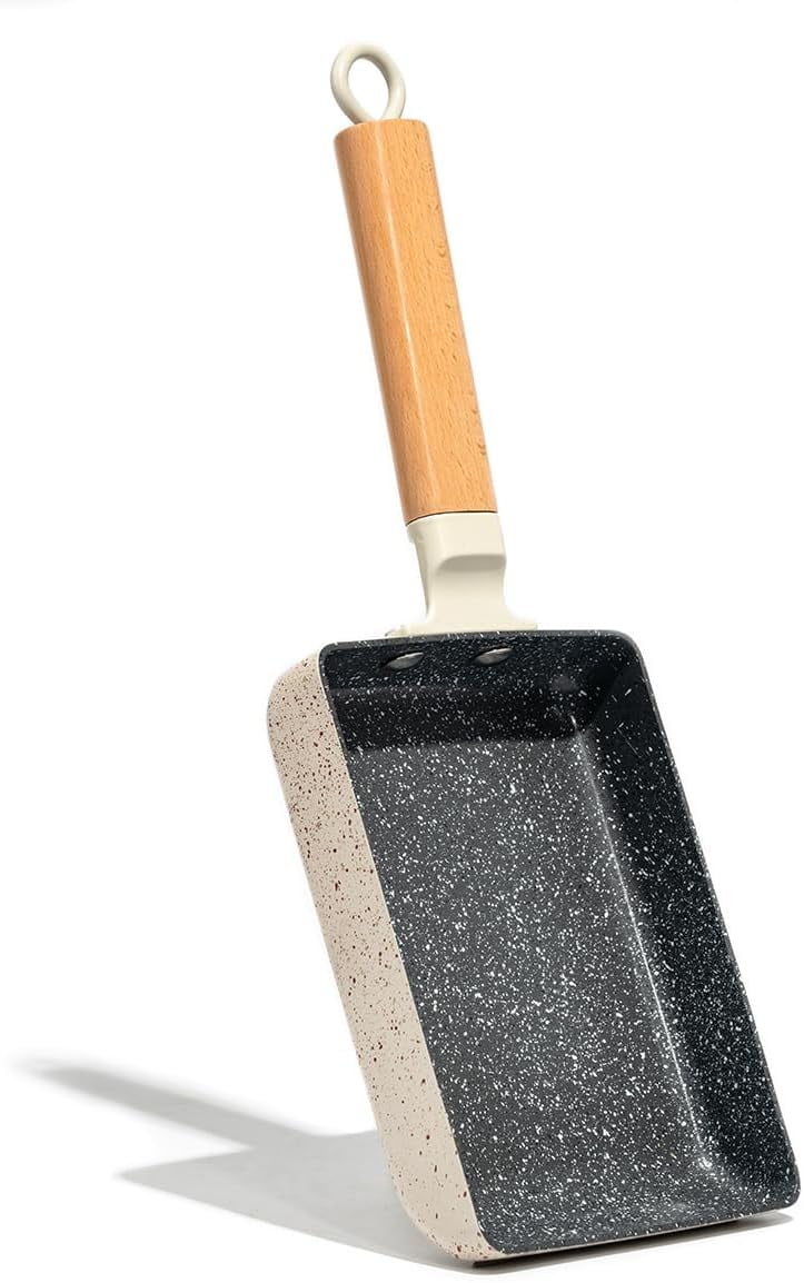 Ceramic Coating Square Japanese Tamagoyaki Omelette Small Skillet, Non ...