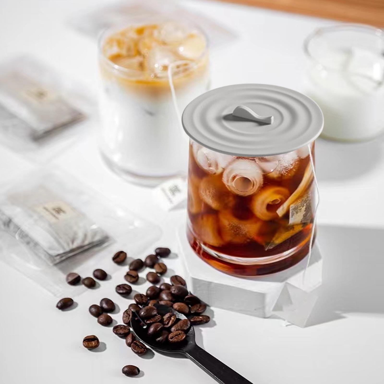 Ceramic Coffee Cup Lid with Colorful Design-Perfect for Tea,Milk,and ...