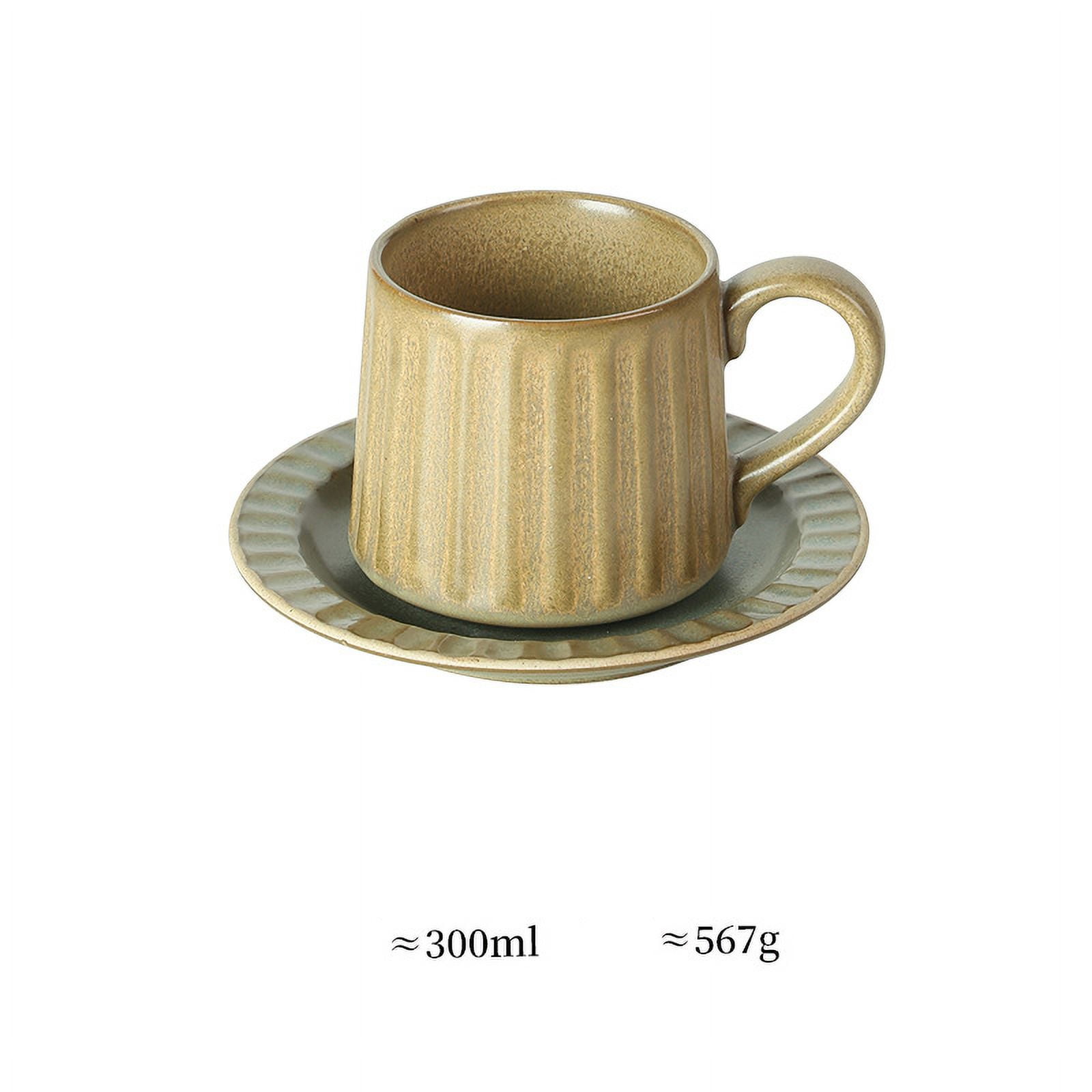 Ceramic Coffee Cup Set European American Roman Ear Hanging Flower Cups ...