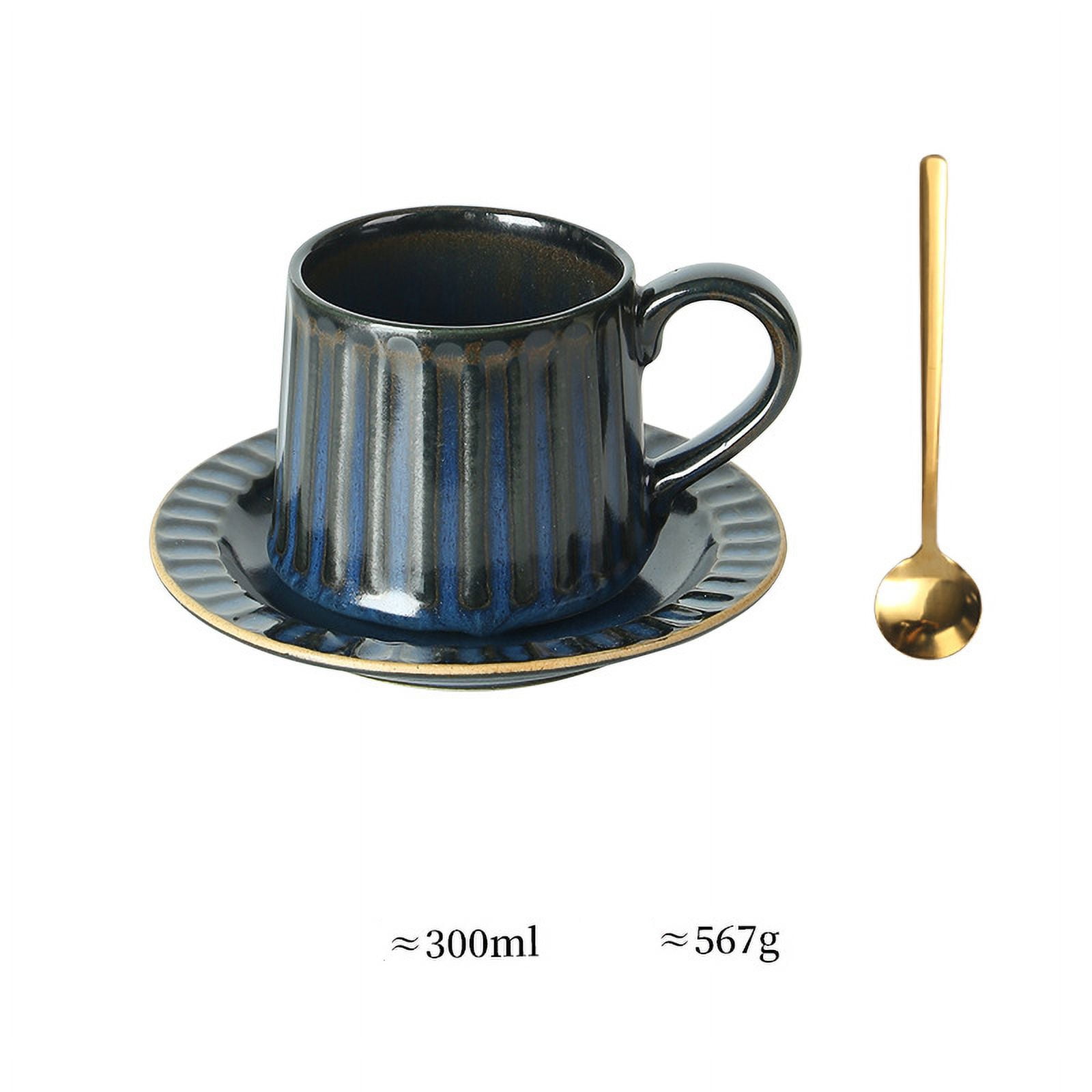 Ceramic Coffee Cup Set European American Roman Ear Hanging Flower Cups ...