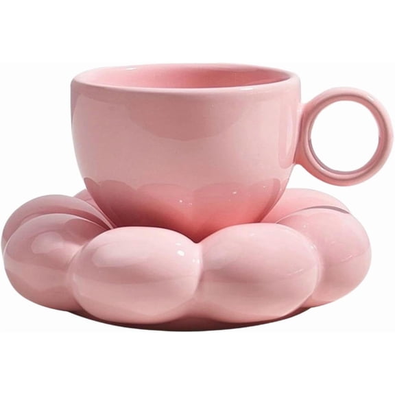 Pink Coffee Cup and Saucer Sets for Home and Office Shopping