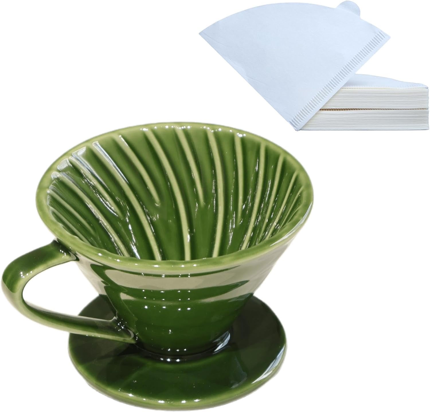 Ceramic Coffee Dripper includes 50 Filters 01 Pour Over Coffee Maker ...