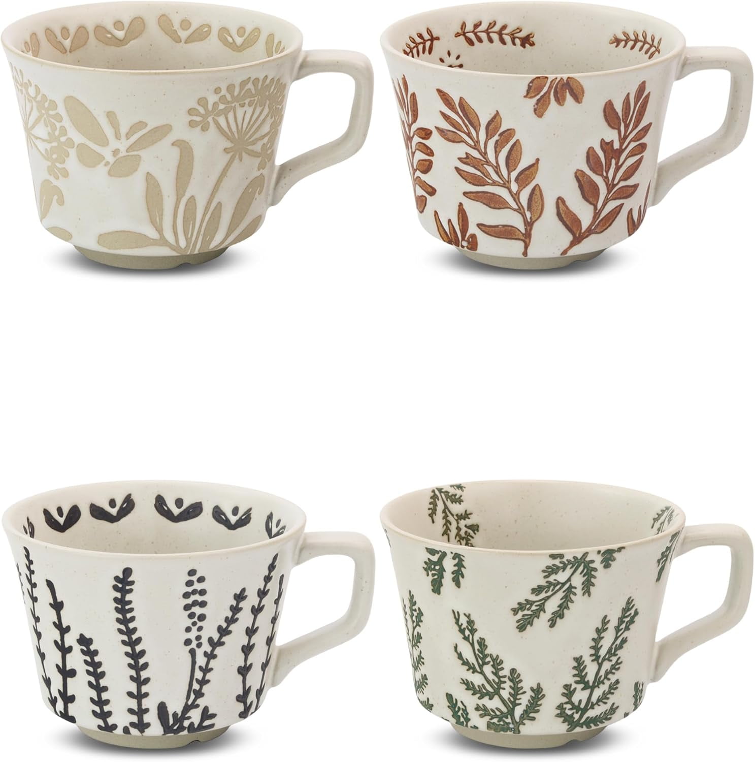 Ceramic Coffee Mug, 12 oz Novelty Unique Teacup with Large Handle ...