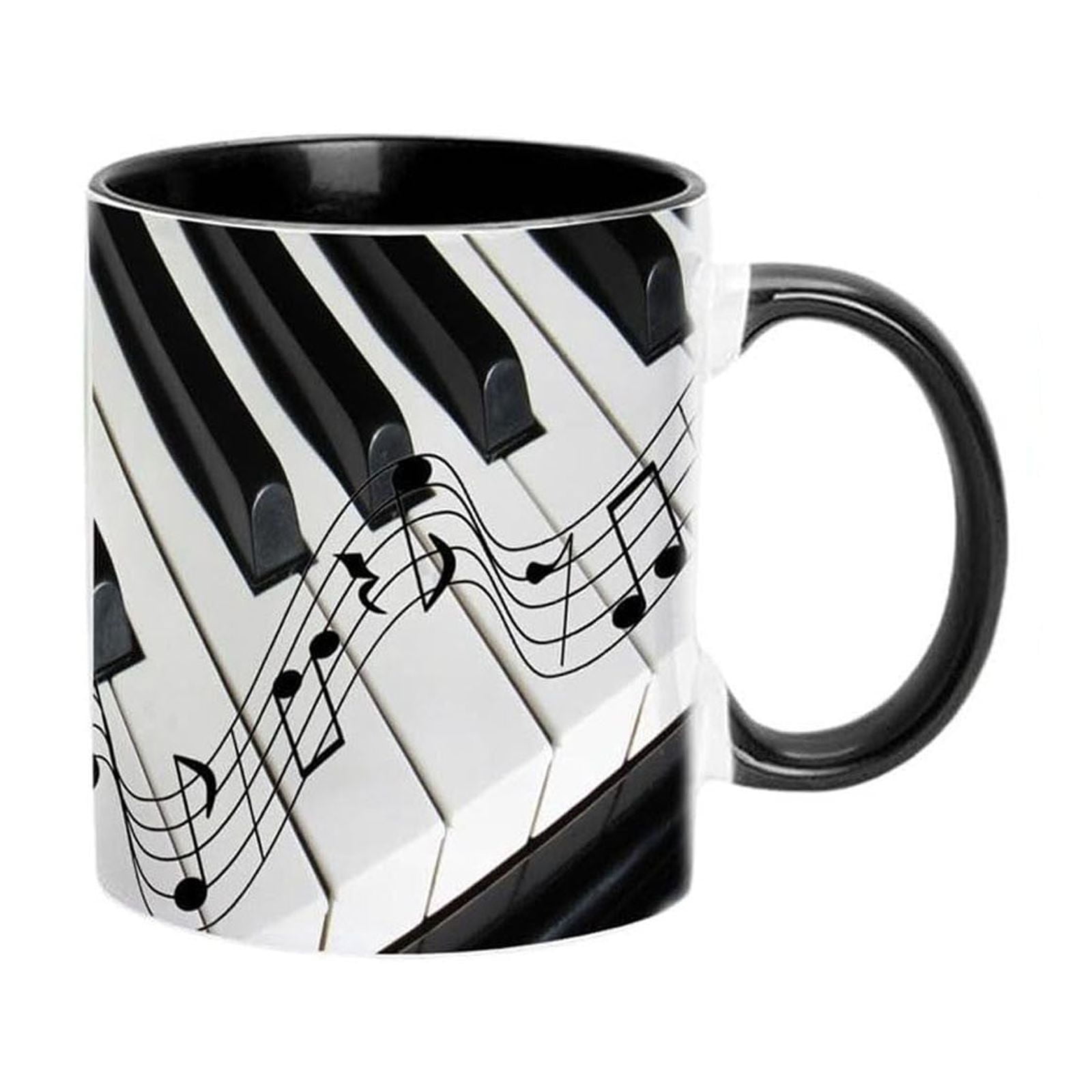 Ceramic Coffee Mug Funny Music Note Coffee Mug | Guitars Piano Violin ...