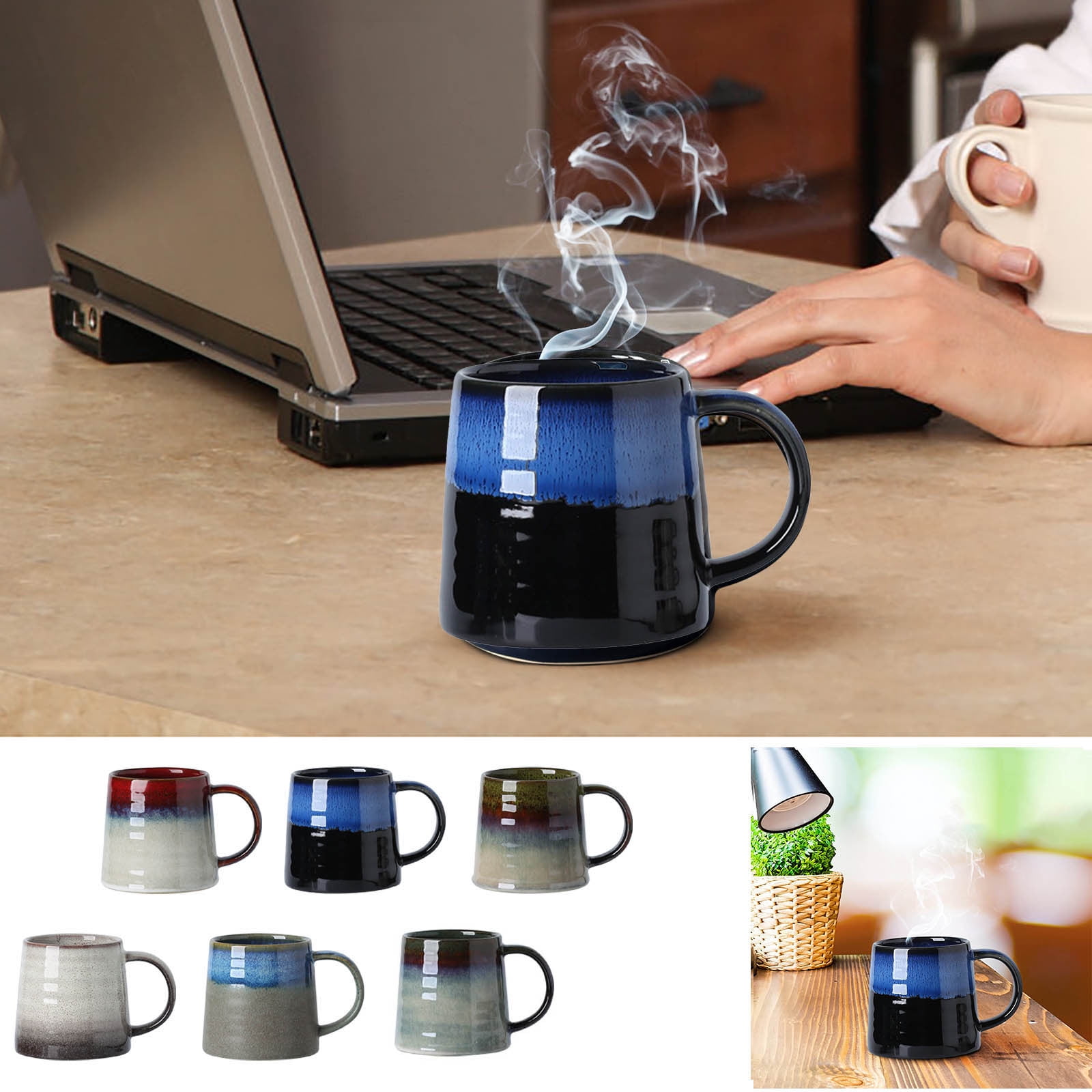 Ceramic Coffee Mug Gradient Design Insulated Drinkware | Heat Retention ...