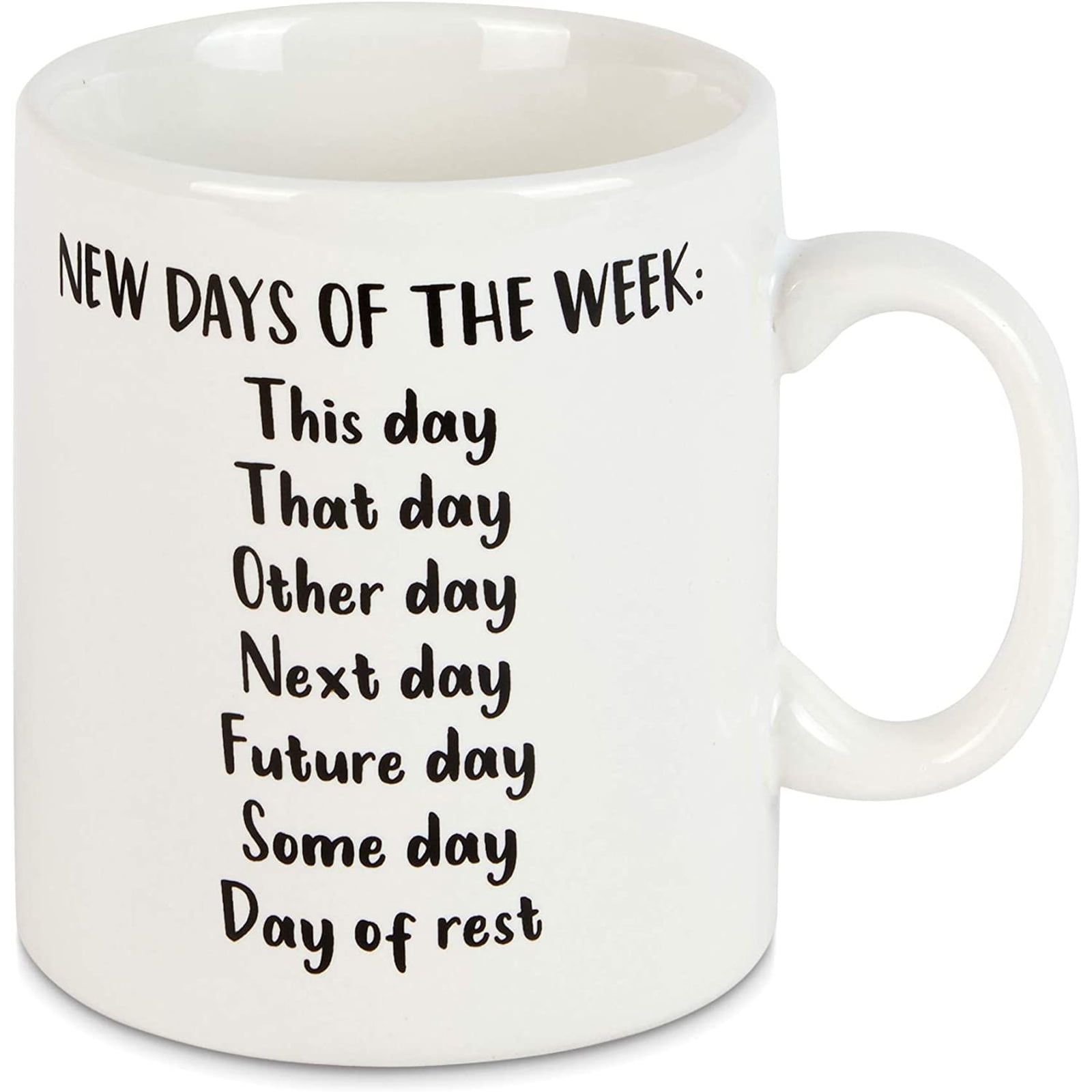 Ceramic Coffee Mug Tea Cup White 15 Oz., New Days of The Week - Walmart.com