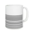 Ceramic Coffee Mug With Geometric Line Pattern Large Capacity Handle ...