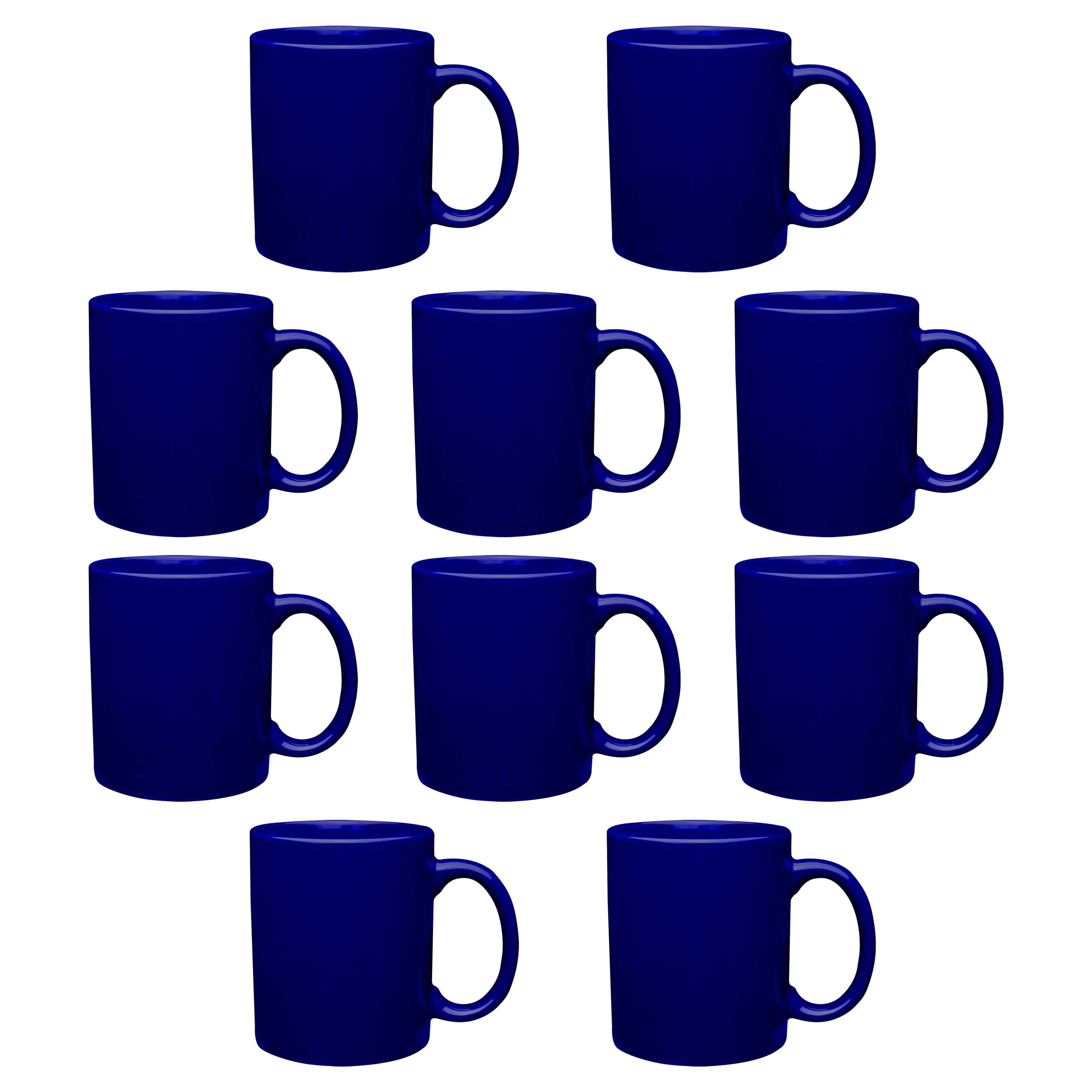 Ceramic Coffee Mugs 11 oz. Set of 10, Bulk Pack - Coffee cup set, Iced ...