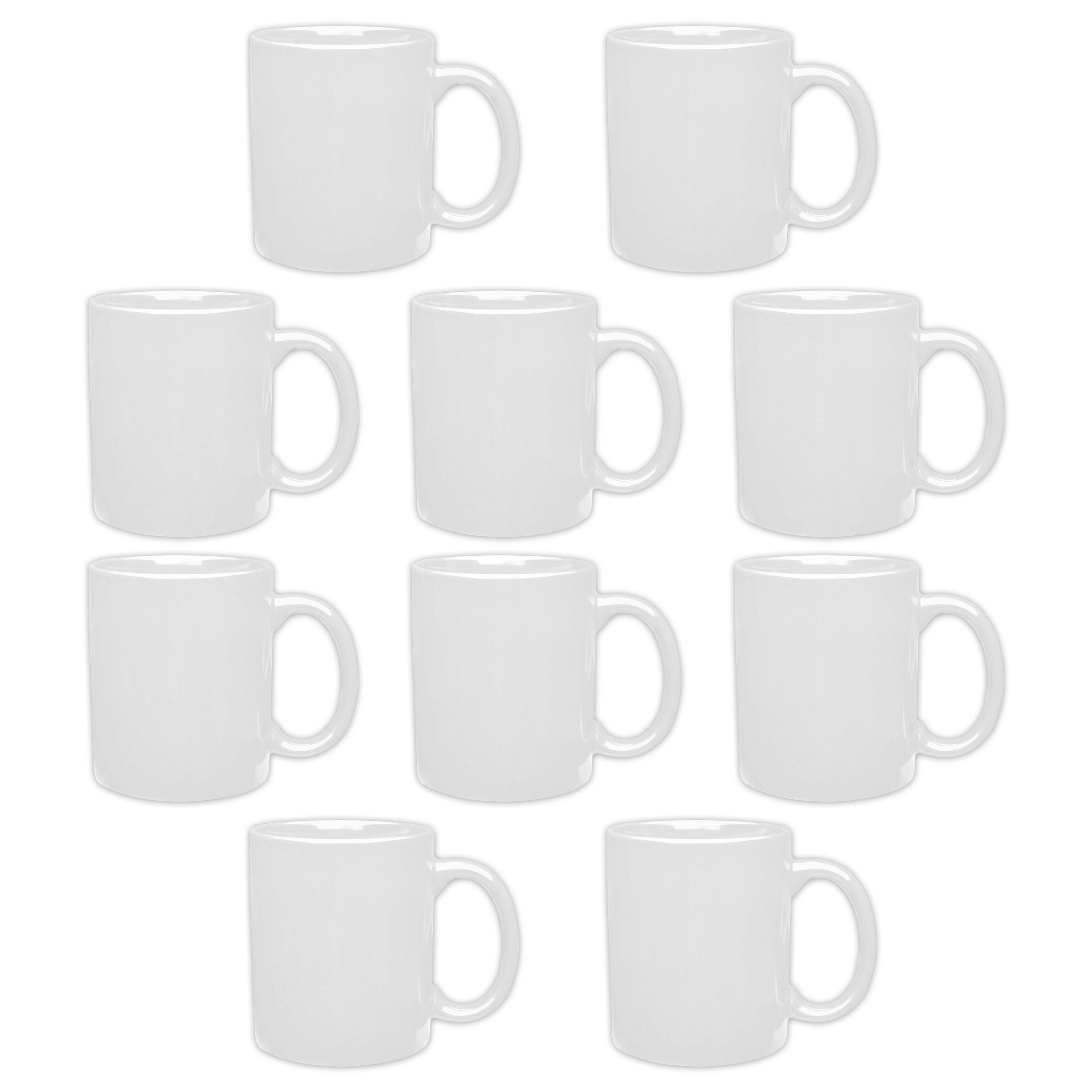 Walmart 11 oz. Ceramic Coffee Mugs Set of 10, Durable & Comfortable ...