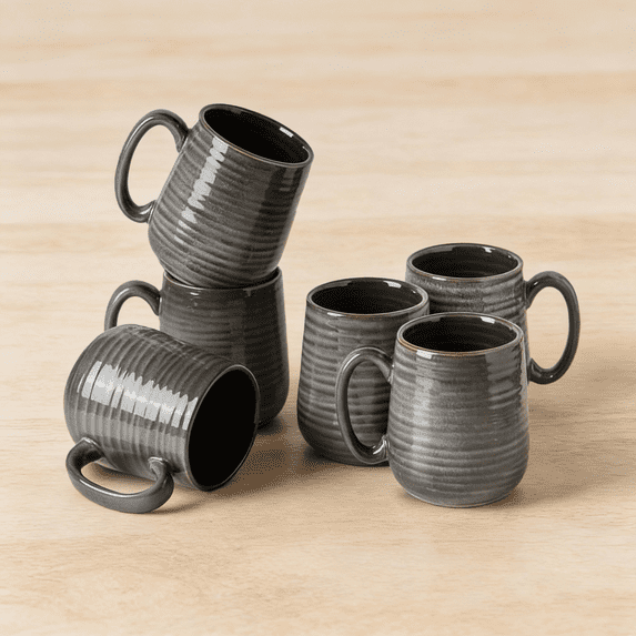 Ceramic Coffee Mugs - 15 OZ Large Coffee Cups Set of 6 with Handle for ...