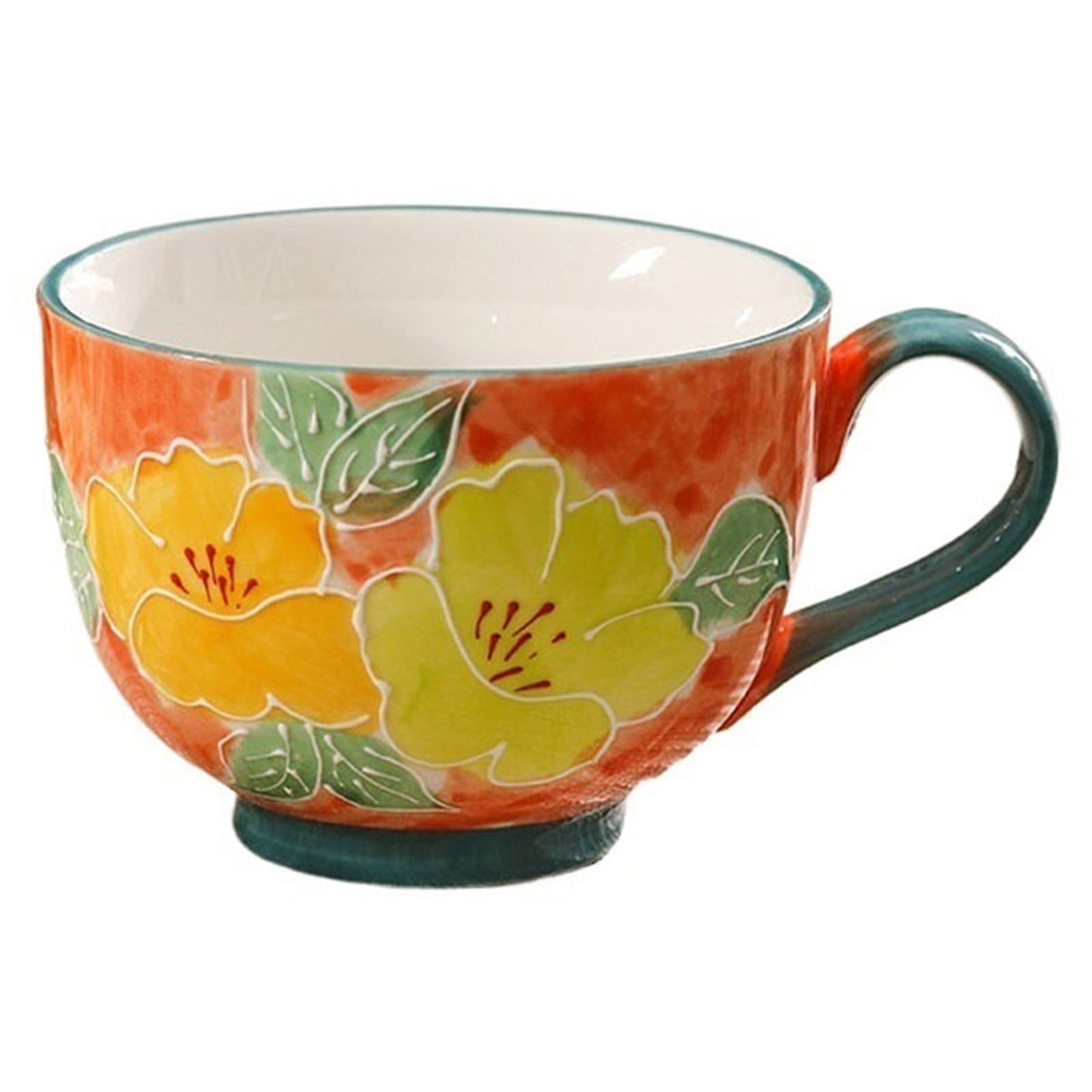 Ceramic Coffee Mugs, 17 oz Large Porcelain Cups for Tea, Milk, Cereal ...