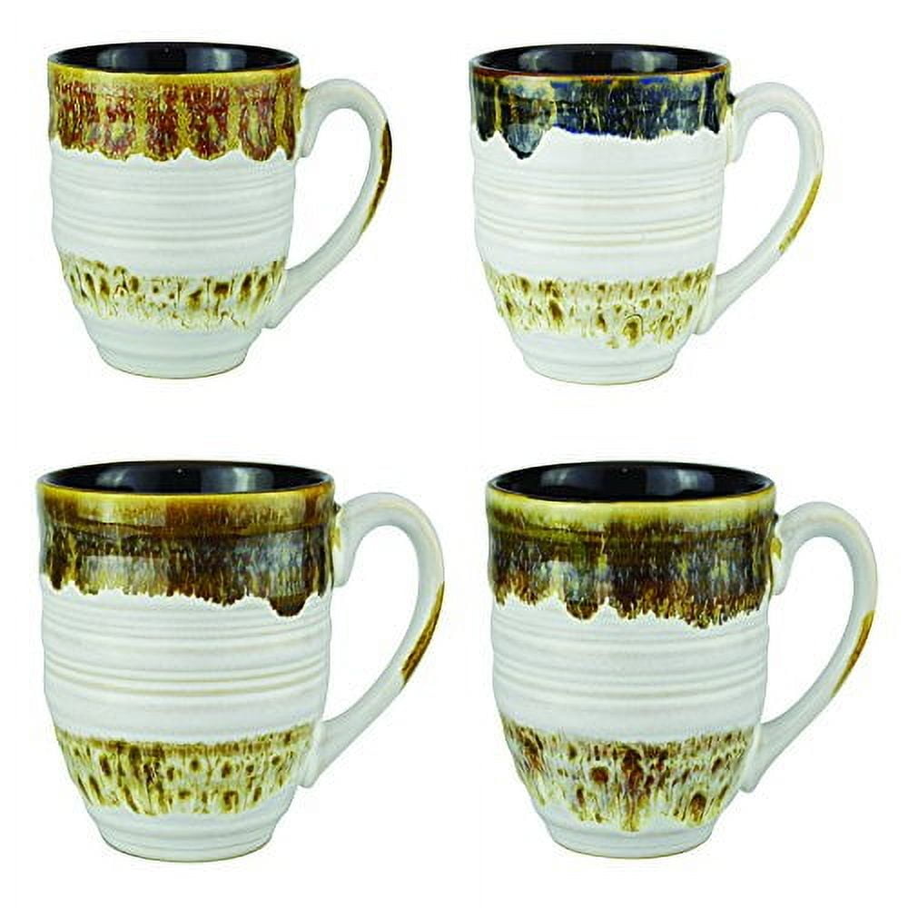 Ceramic Coffee Mugs, Large 20 oz, Set of 4, Unique Assorted Colors for ...