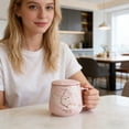 Ceramic Coffee Mugs Office Tea Cup Home Use Mug Pink Simple Drinkware ...