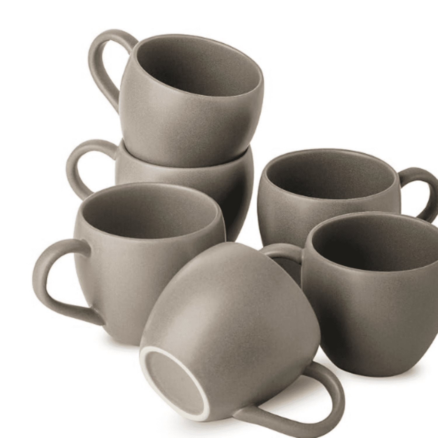 Ceramic Coffee Mugs Set, 16 oz Large Coffee Cups Set of 6 with Big ...
