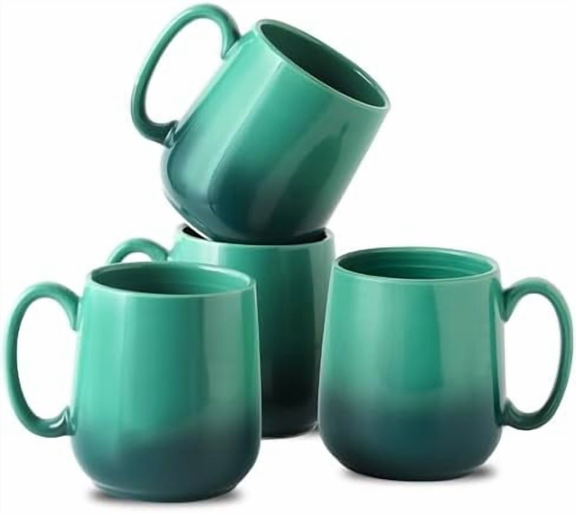 Ceramic Coffee Mugs Set of 4,15oz Large Mugs Set for Home and Office ...