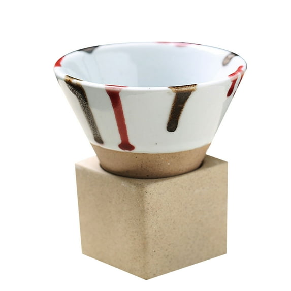 Ceramic Coffee Mugs with Base 100ml Triangular Cone Shape Porcelain-Cup ...