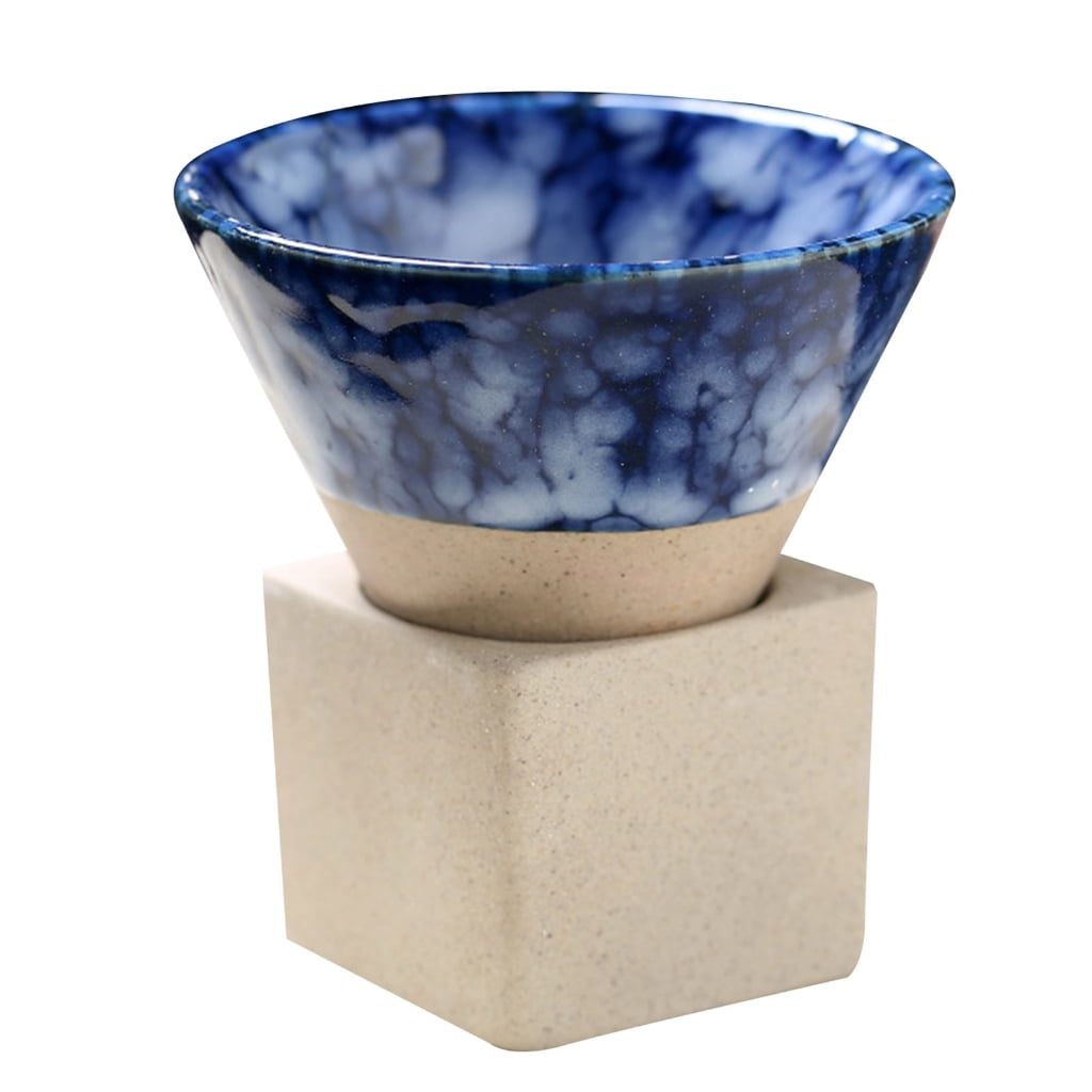 Ceramic Coffee Mugs with Base 100ml Triangular Cone Shape Porcelain-Cup ...