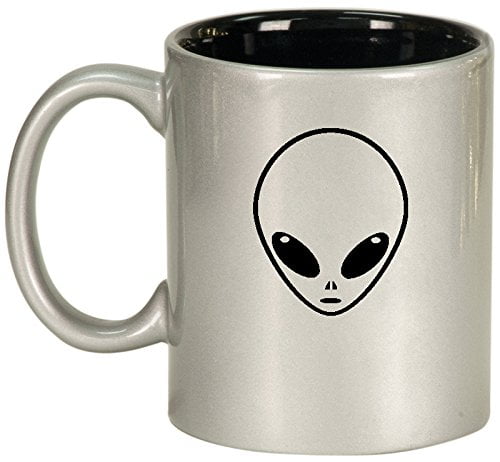 Ceramic Coffee Tea Mug Cup Alien Head (Silver) - Walmart.com