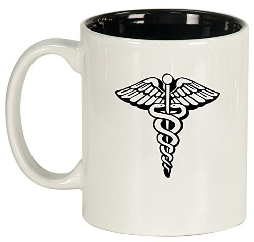 Ceramic Coffee Tea Mug Cup Medical Symbol Caduceus (White) - Walmart.com
