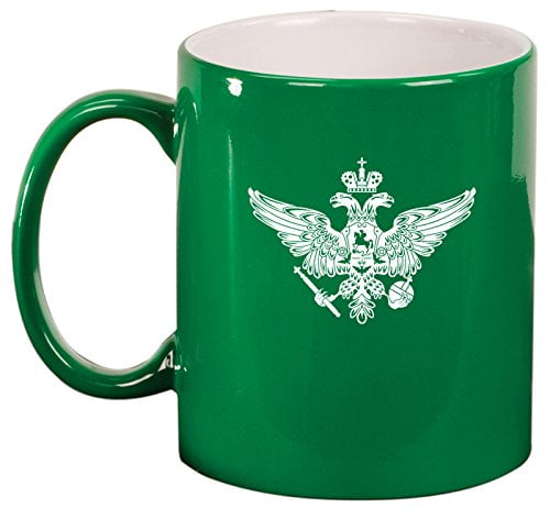 Ceramic Coffee Tea Mug Cup Russia Russian Eagle (Green) - Walmart.com