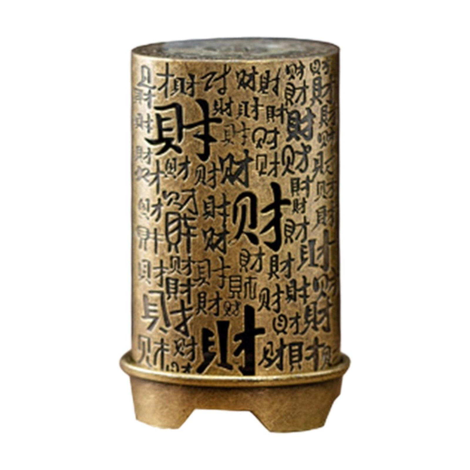 Ceramic Coin Bank with Chinese Calligraphy Design Decorative Money ...