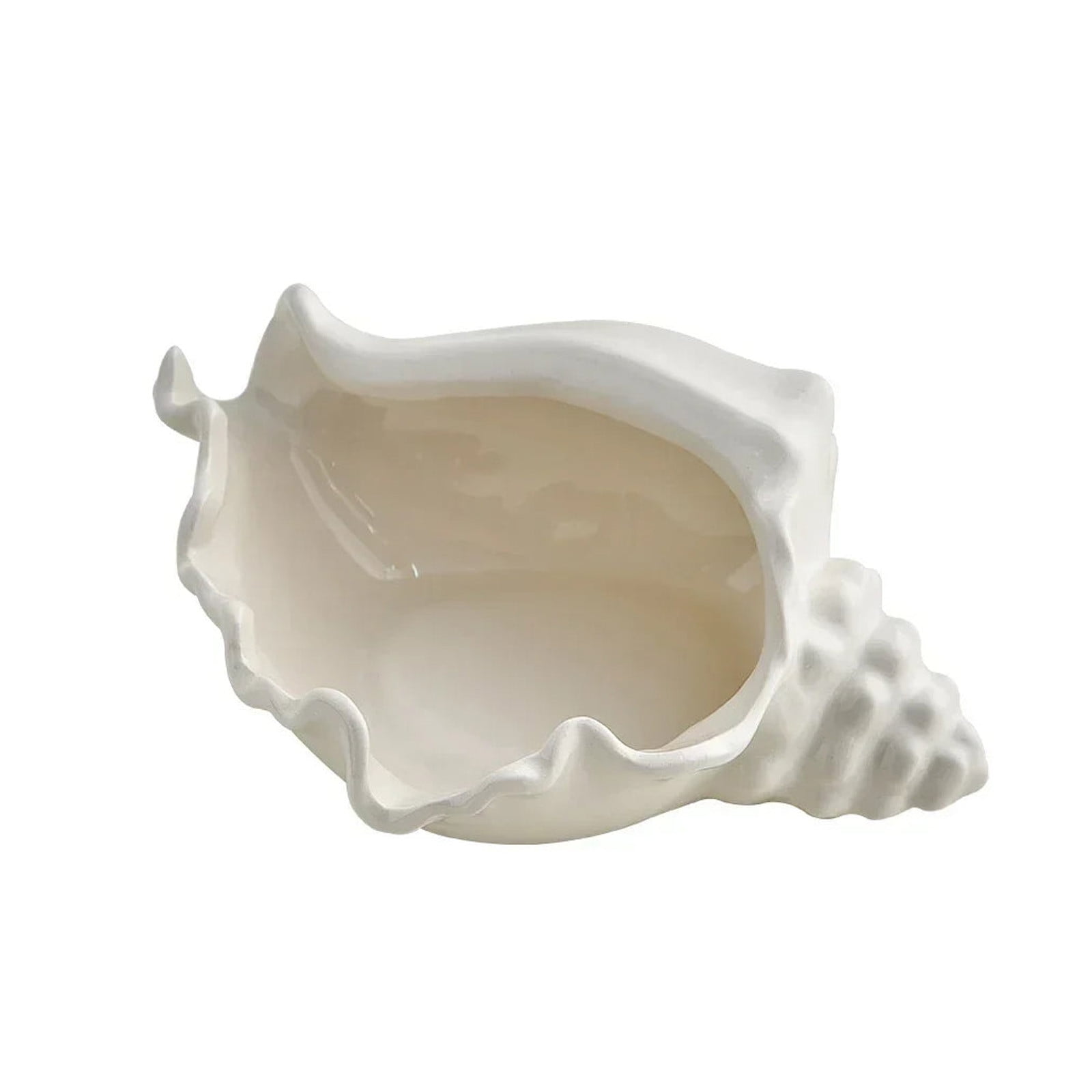 Ceramic Conch Shell Jewelry Tray Desktop Organizer Decorative Trinket ...