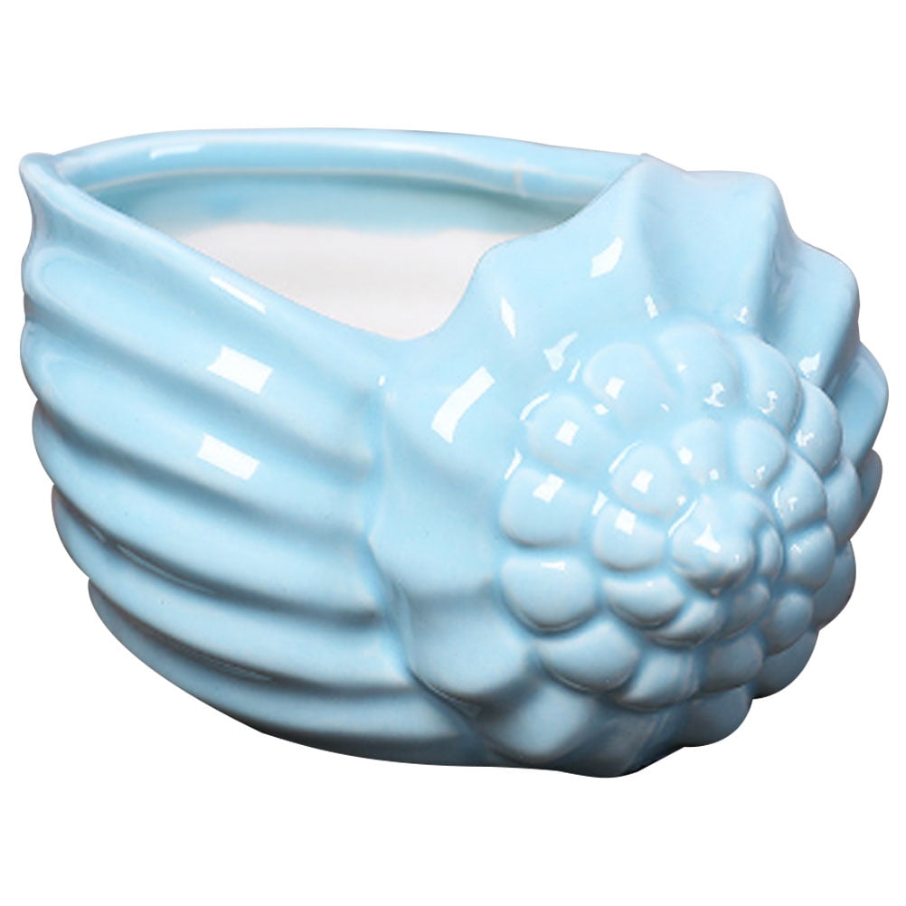 Ceramic Conch Shell Ocean Planter Pot with Drainage Hole - Gift Idea ...