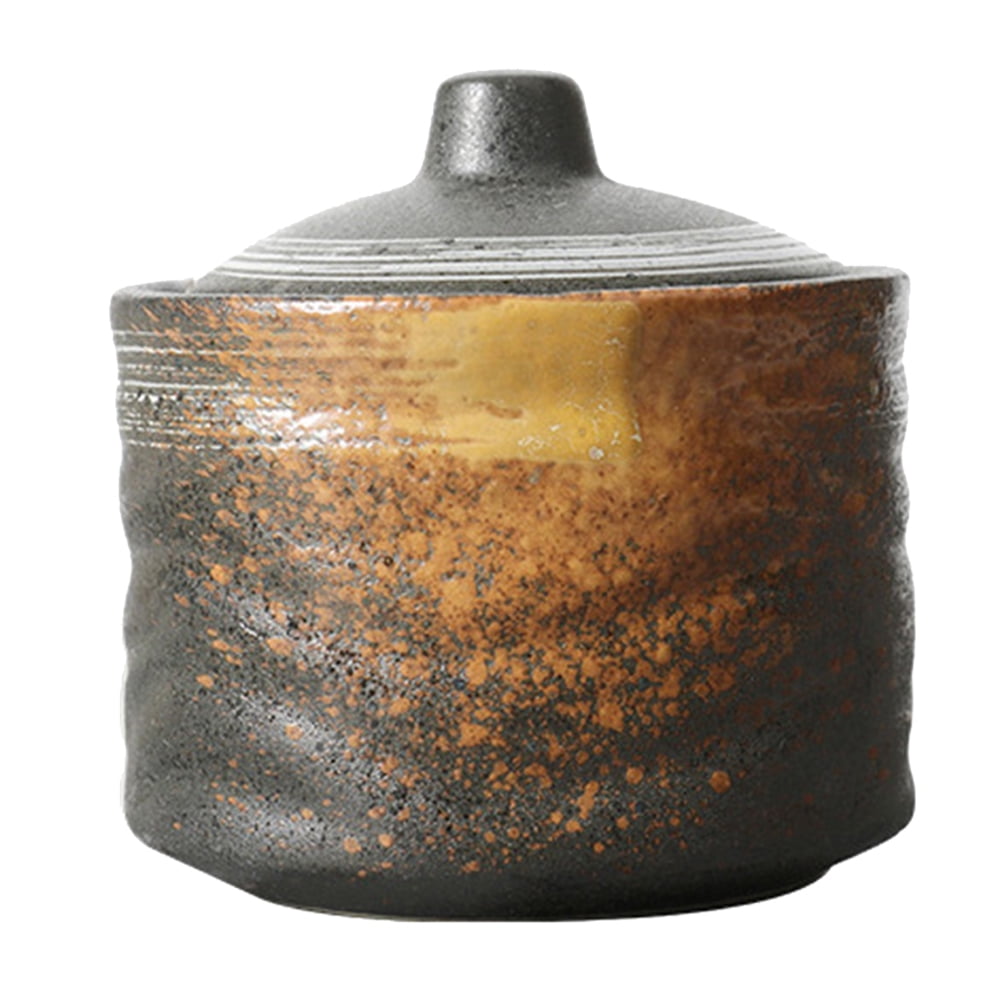 STRANDCHIC Black Ceramic Spice Canister and Easy to Clean Kitchen ...