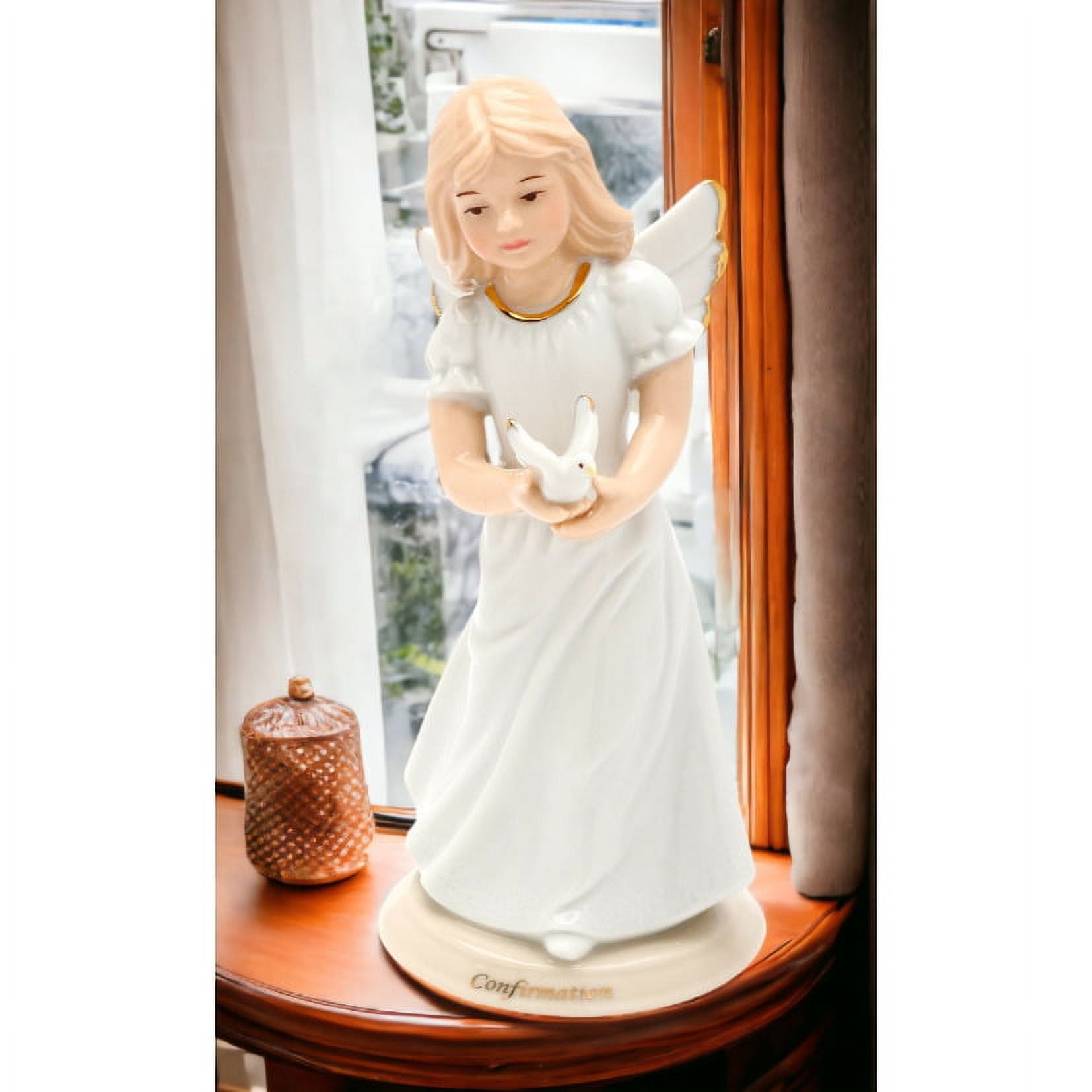 Ceramic Confirmation Angel Figurine 5.6in Baptism - Walmart.com