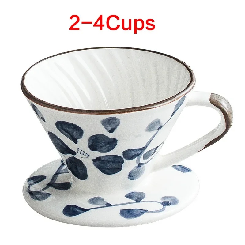 Ceramic Conical Hand Brewed Coffee Set, Coffee Filter Cup, Hand-painted ...