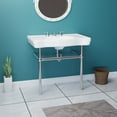 Ceramic Console Bathroom Sink Deluxe White ASME ANSI Complaint Sink ...