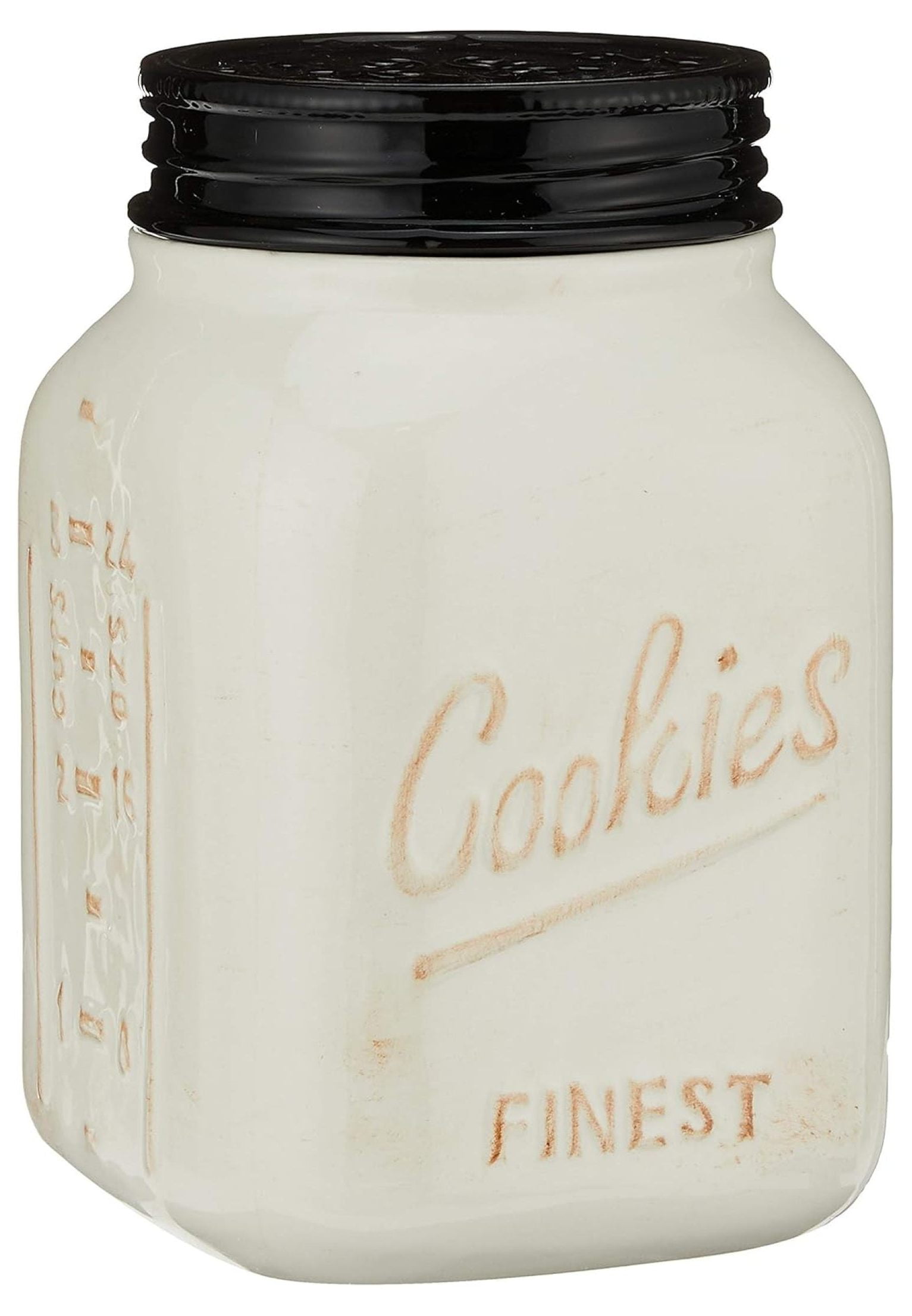 . Ceramic Cookie Jar - Cute Kitchen Counter Storage Canister with Lid ...