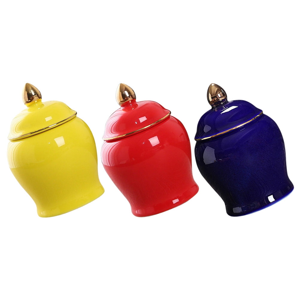 Raindrops 3pcs Ceramics Tea Canister Traditional Tea Storage Jars Food ...