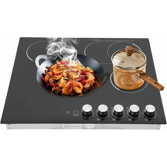 Ceramic Cooktop,24 * 20 Inch Built-in 4 Burners Electric Stove Cooker ...