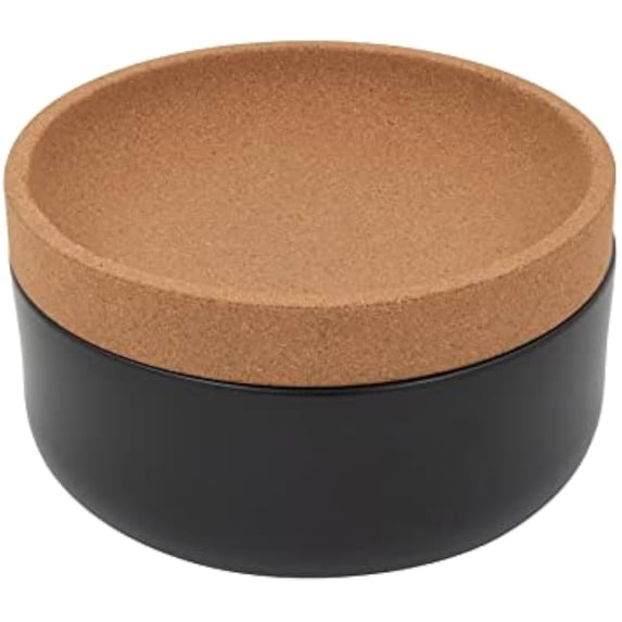 Ceramic & Cork Large Produce Bowl with Lid - Breathable Design Extends ...