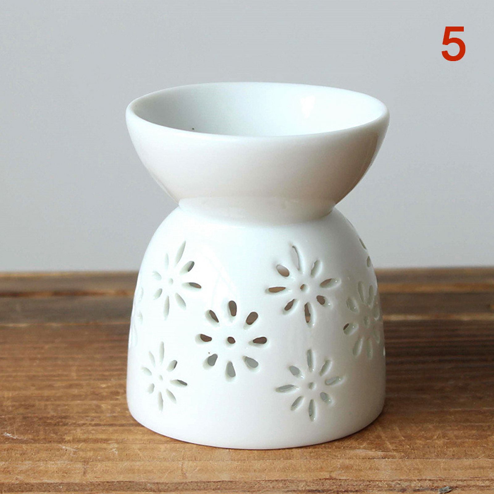Ceramic Crafts Aroma Burner Handmade Hollow Flower Pattern Essential ...