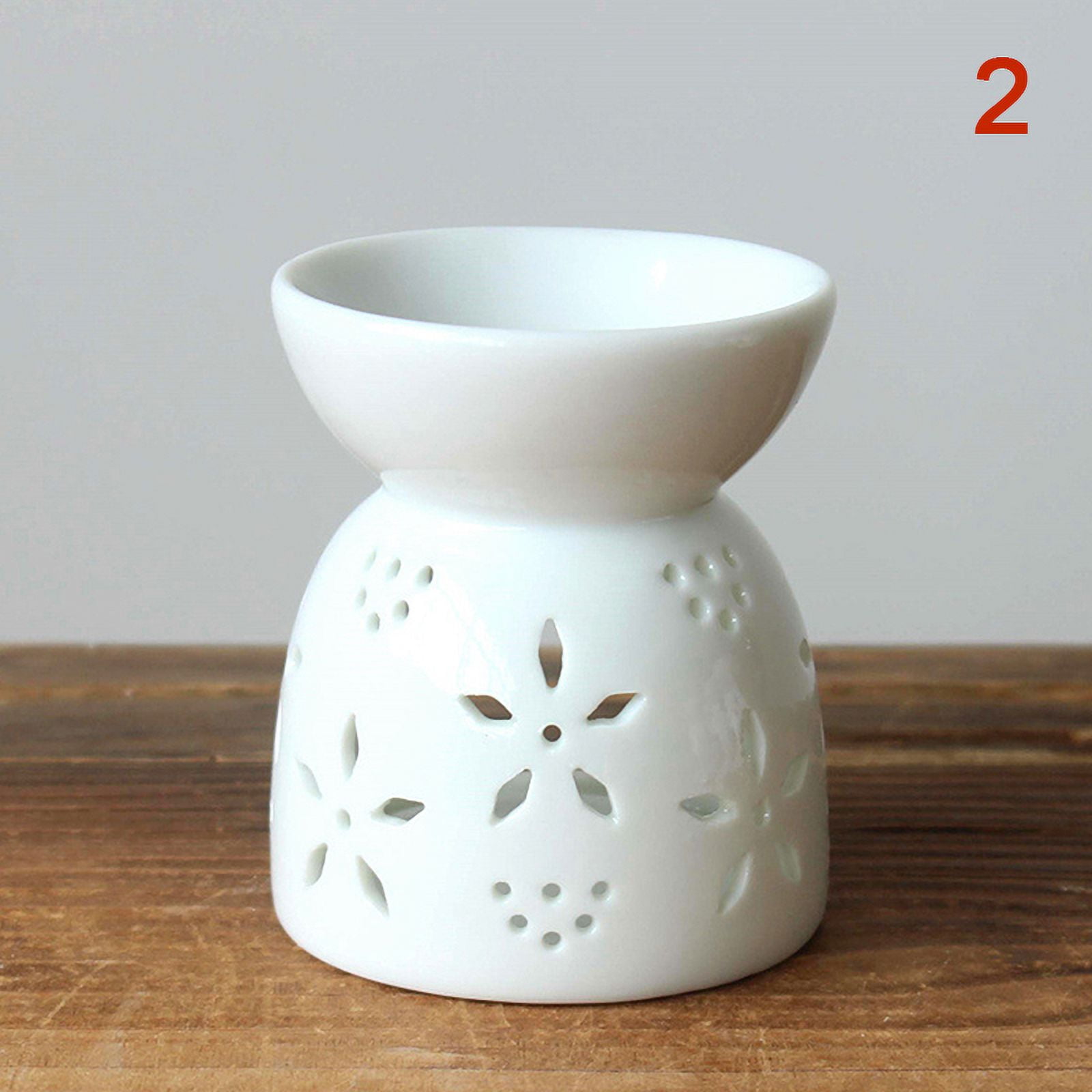 Ceramic Crafts Aroma Burner Handmade Hollow Flower Pattern Essential ...