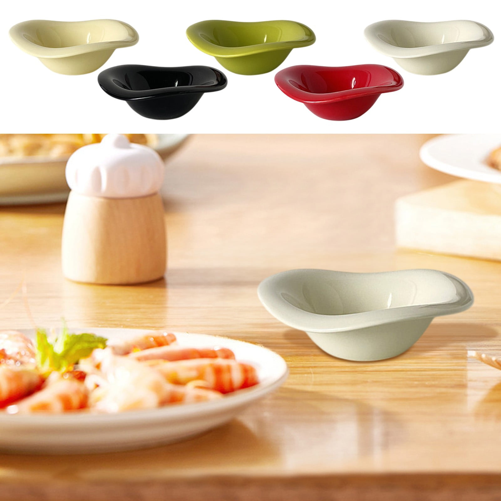 Ceramic Cream Dessert Bowl, Afternoon Tea Dish, Beige, Durable ...